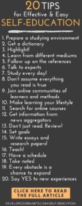 20 Simple Ways to Self-Educate | Develop Good Habits