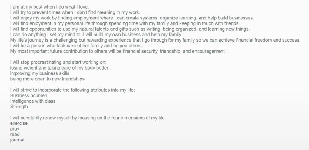 5 Steps to Write Your Personal Mission Statement (with examples ...