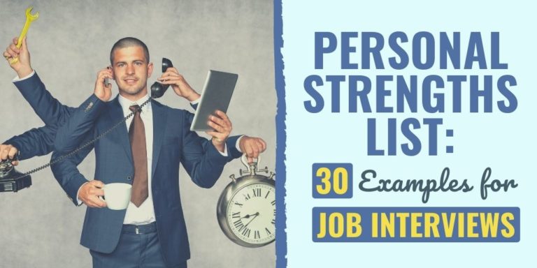 Personal Strengths List: 30 Examples for Job Interviews | Develop Good ...