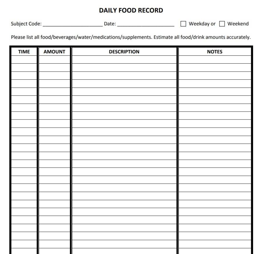 37 Food Journal Diary Templates To Track Your Meals 37 Food Journal Diary Templates To Track Your Meals