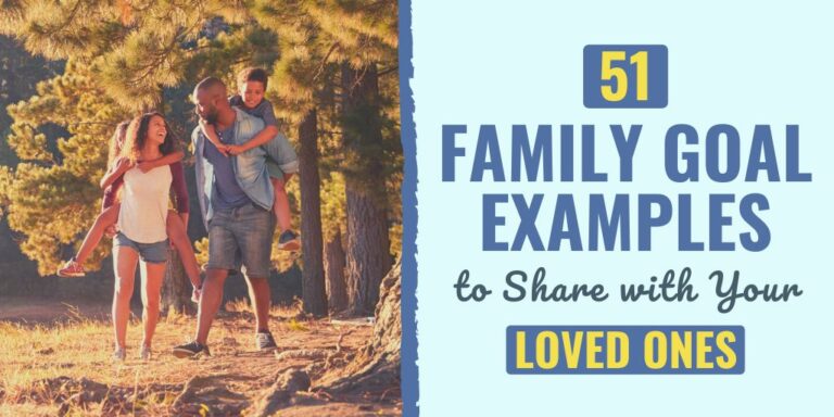 51 Family Goal Examples to Share with Your Loved Ones | Develop Good Habits
