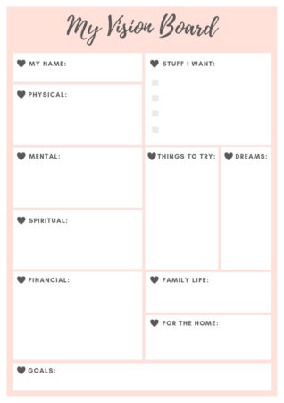 26 Vision Board Templates [Free & Printable for 2025] | Develop Good Habits