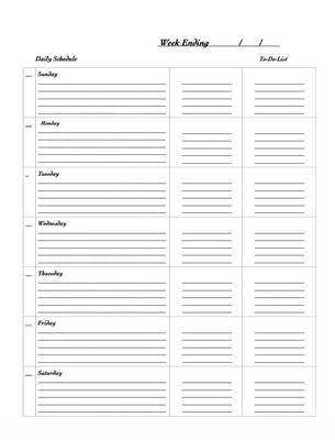 35 Free Weekly Planner Template Printables for 2024 | Develop Good Habits