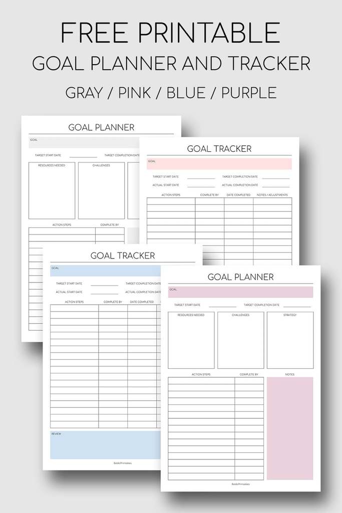 Paper Goal Planner Printable Planning Your Goals Goal Planning Insert ...