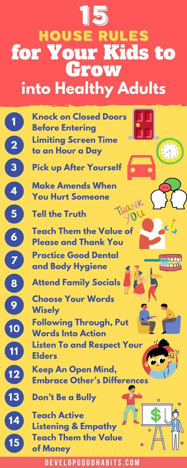 15 House Rules for Your Kids to Grow into Healthy Adults