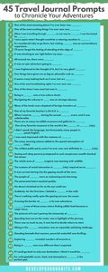45 Travel Journal Prompts to Chronicle Your Adventures | Develop Good ...
