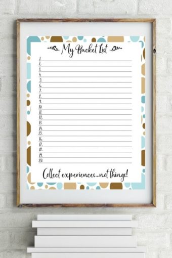 23 Printable Bucket List Templates for Your Dream Goals | Develop Good ...