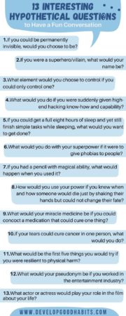 135 Hypothetical Questions to Have a Fun Conversation | Develop Good Habits