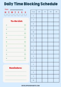 32 Printable Time Blocking Templates to Organize Your Life