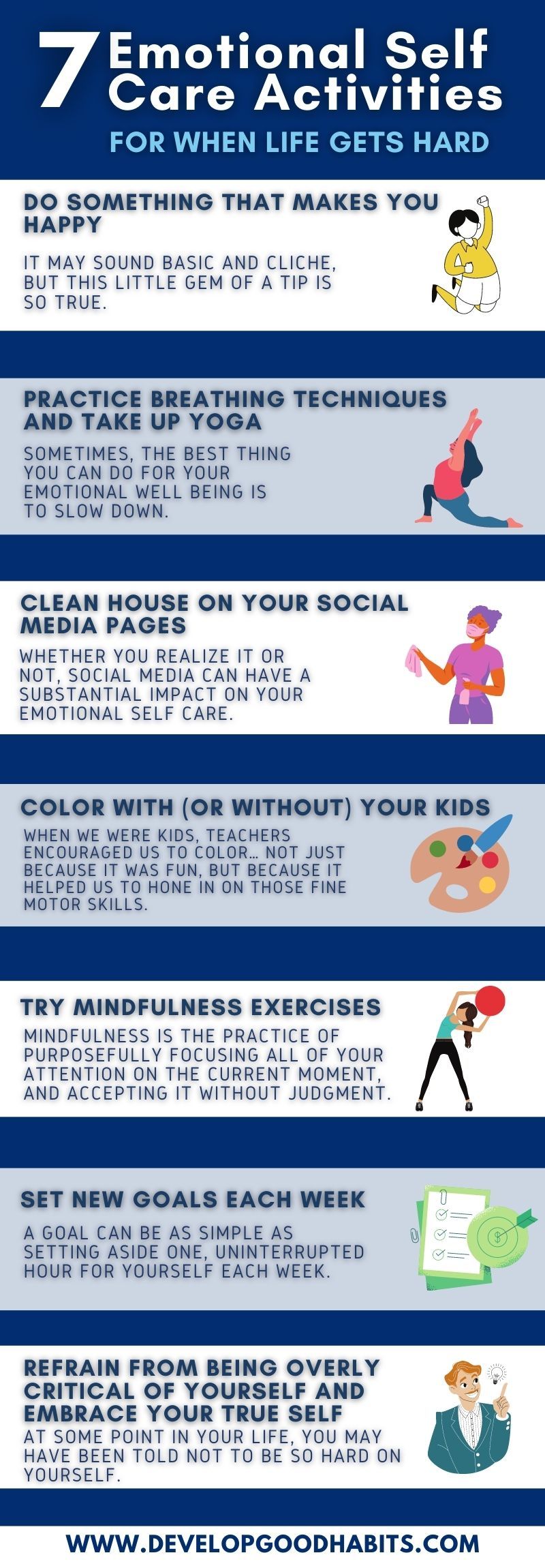 7 Emotional Self Care Activities for When Life Gets Hard | Develop Good ...