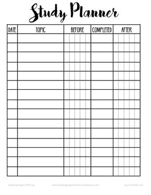 28 Study Plan Templates to Edit, Download, and Print | Develop Good Habits