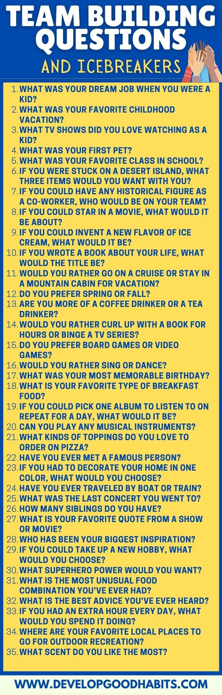 45 Team-Building Questions to Use as Fun Icebreakers at Work