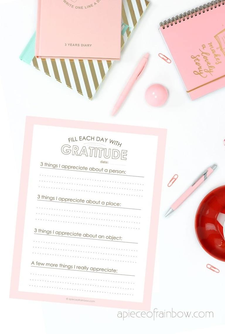 24 Gratitude Journal Template Printables for Daily Reflection