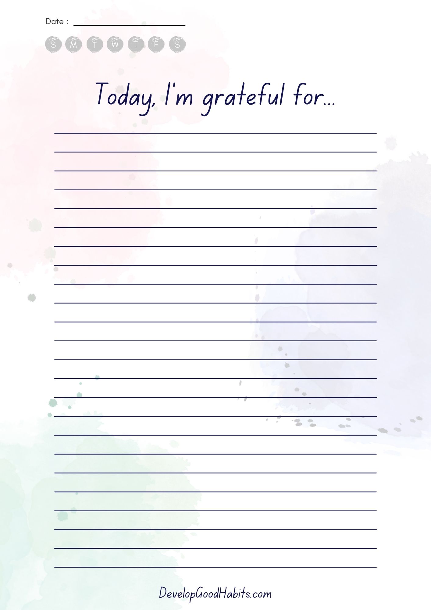 24 Printable Gratitude Journal Template Examples for 2024 – Self Help ...