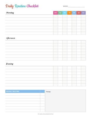 28 Printable Daily Checklist (and To Do List) Templates | Develop Good ...