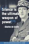 35 Silence Quotes About the Power of Quiet Reflection | Develop Good Habits