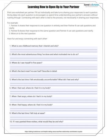 13 Printable Worksheets for All Types of Relationships | Develop Good ...