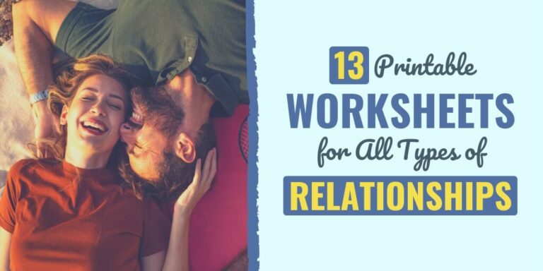 13 Printable Worksheets for All Types of Relationships | Develop Good ...
