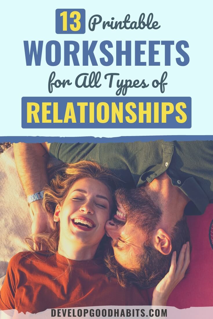 13 Printable Worksheets for All Types of Relationships | Develop Good ...