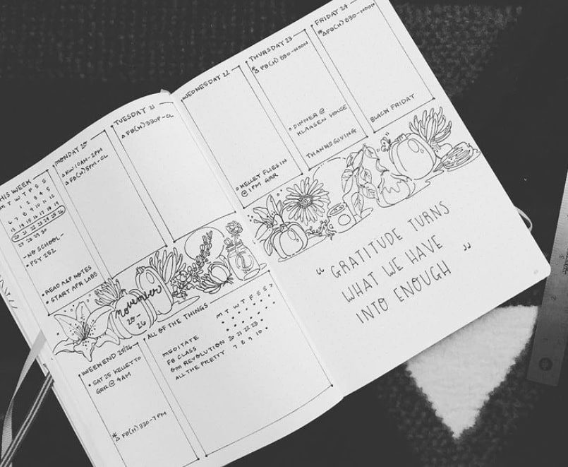 27 November Bullet Journal Ideas and Templates