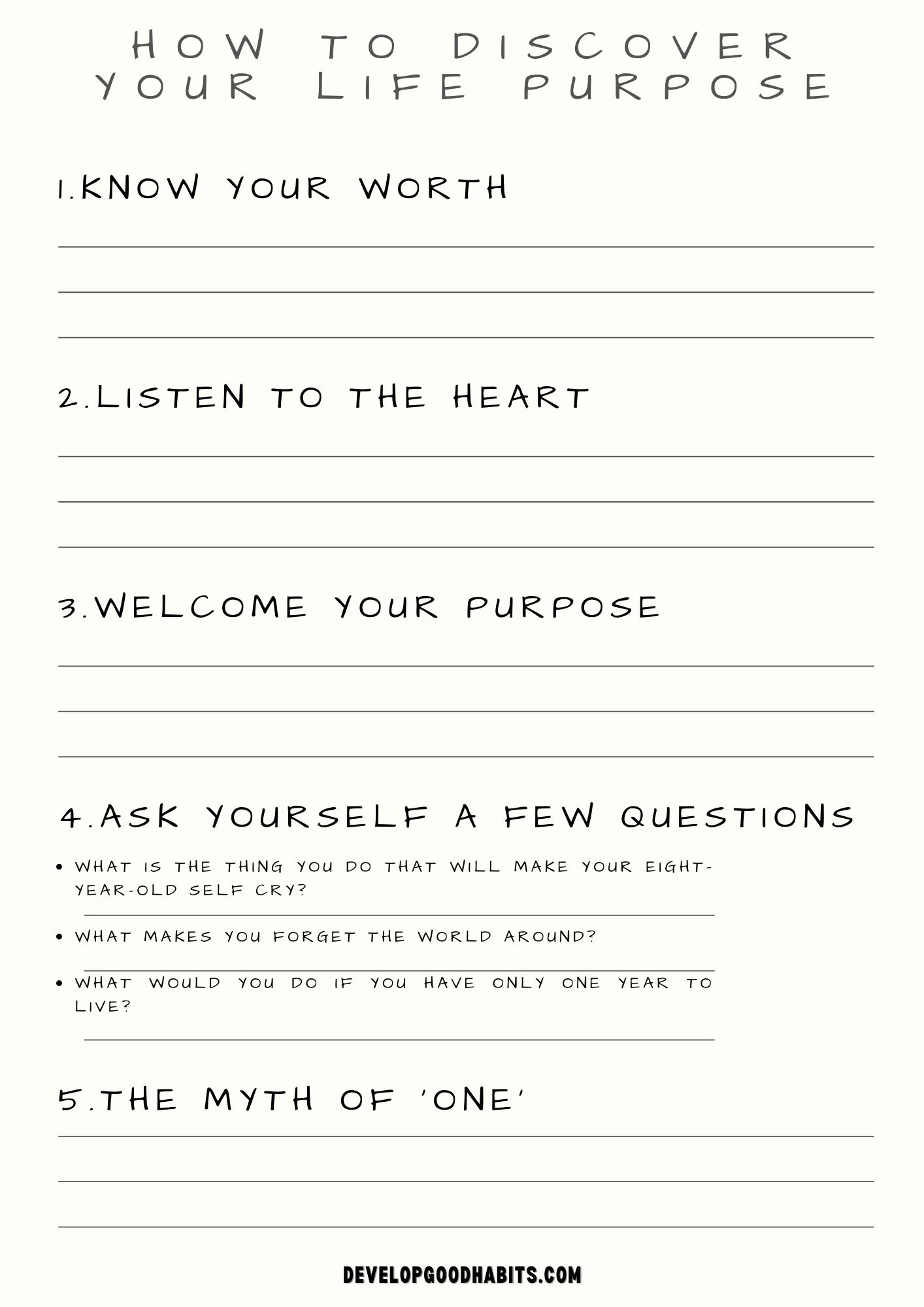 14 Best Find Your Why Worksheets on the Internet | Develop Good Habits