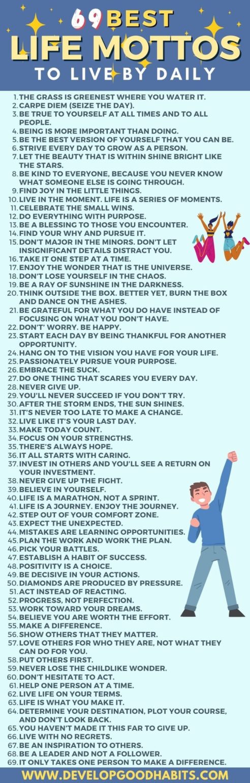 137 Best Life Mottos to Live By Daily | Develop Good Habits