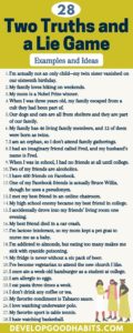 99 Fun Two Truths and a Lie Game Examples & Ideas | Develop Good Habits