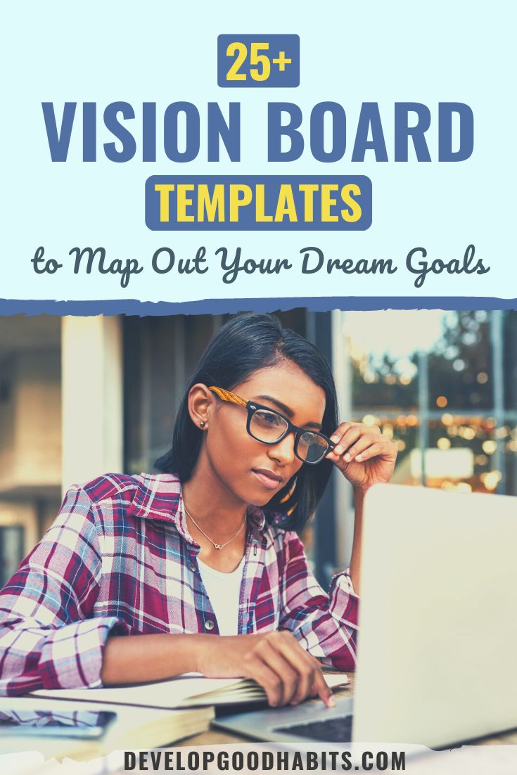 26 Vision Board Templates [Free & Printable for 2025] | Develop Good Habits