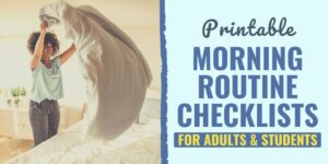 12 Printable Morning Routine Checklists for Adults & Students | Develop ...