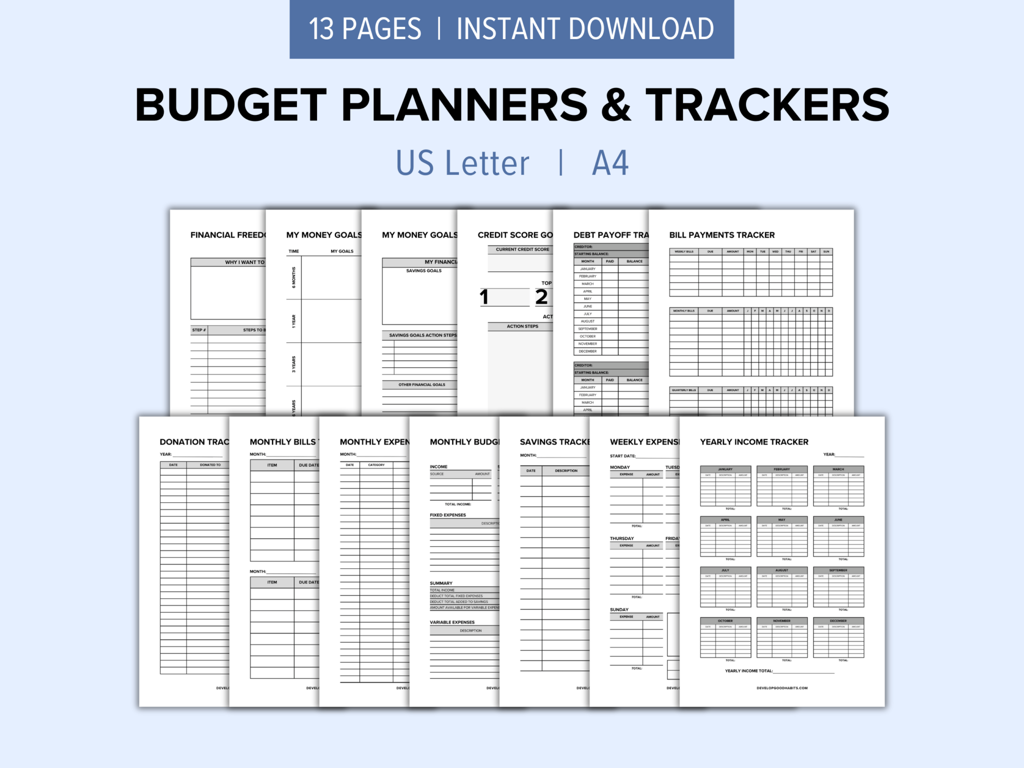23 Budget Printables to Track Your Family’s Expenses – Self Help Resources